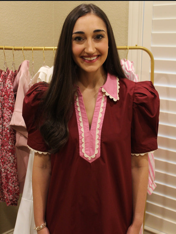 Poppy Puff Sleeve Scalloped Detail Top – Shop Still House